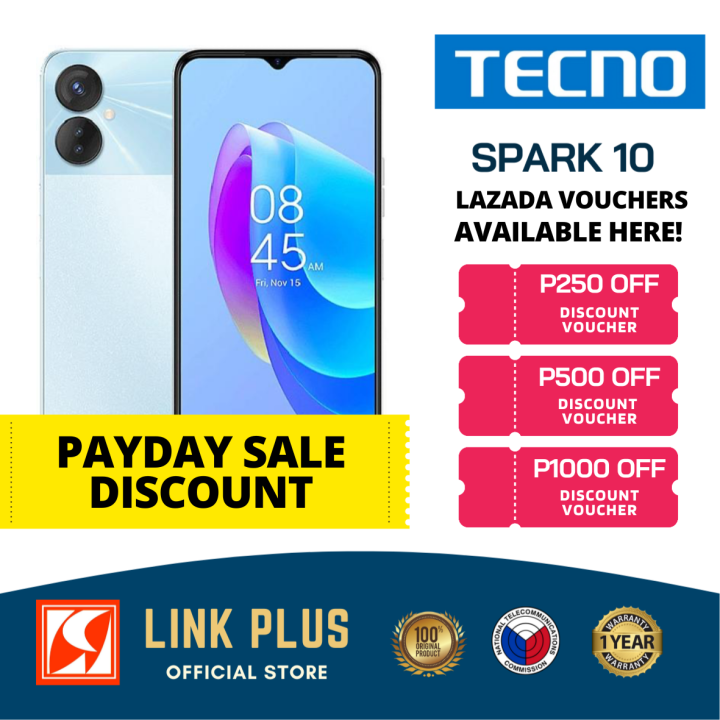 Tecno Spark 10 4/8GB + 128GB NTC 1 Year Official Warranty (Original and ...
