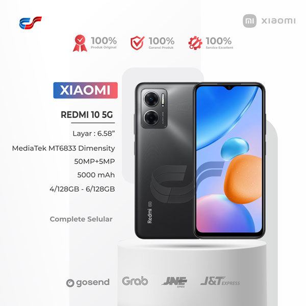 Xiaomi Redmi 10 5G 6/128GB - MediaTek MT6833 Dimensity 700 Layar 6,58" Baterai 5000 mAh Fast ...