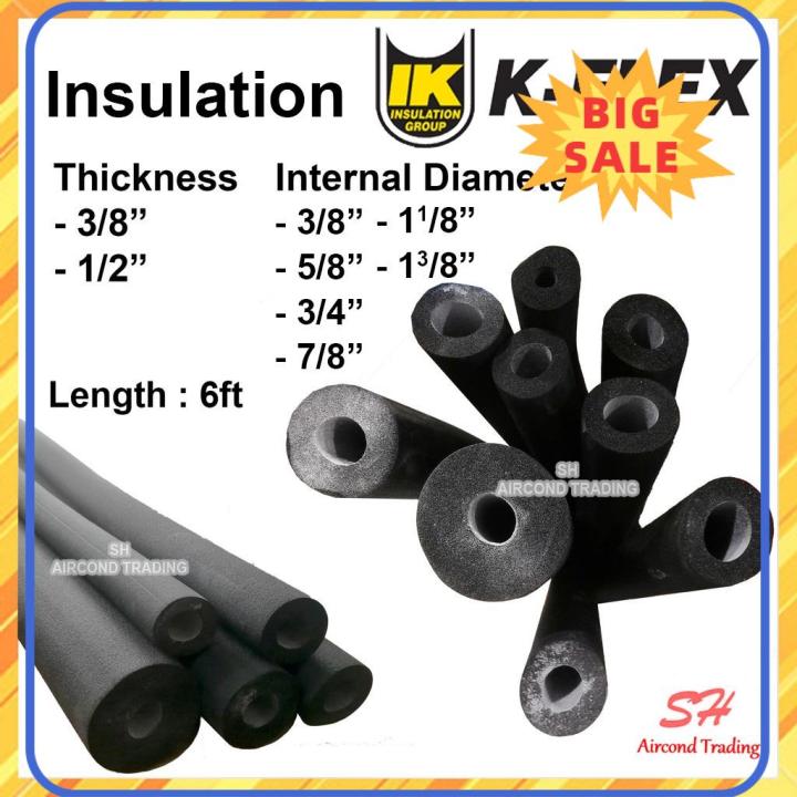 ⭐ [100% ORIGINAL] ⭐ K-FLEX INSULATION FOR AIRCOND PIPING pipe hitam kflex 38, 12 | Lazada
