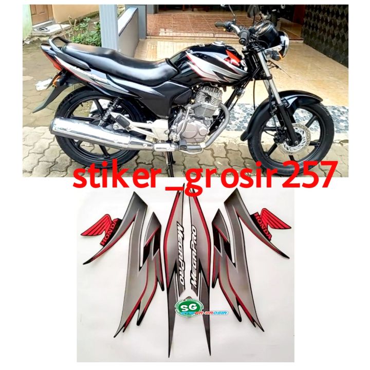 STIKER STRIPING & LIS BODY MOTOR MEGAPRO 2008 2009 HITAM STANDAR ...