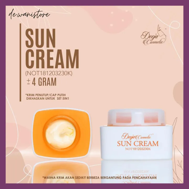 Deeja Cosmetic Sun Cream/Krim Siang Original (4gm) | Lazada
