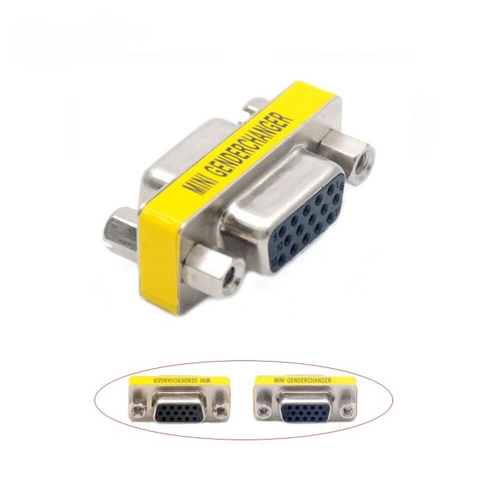 D-Sub DB15 VGA Connector Adapter 15Pin Joint Serial Port Female To ...