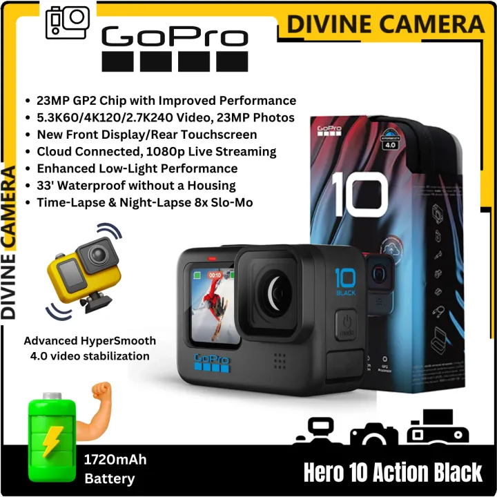 GoPro Hero 10 Black Action Camera (1 Year GoPro Malaysia Warranty) | Lazada