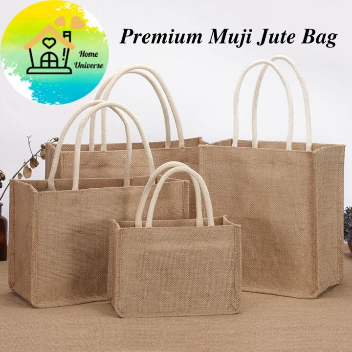 Jute Bag Grocery Bag Recycle Bag A6 A5 Size Bag Muji Tote Bag Muji Design | Lazada