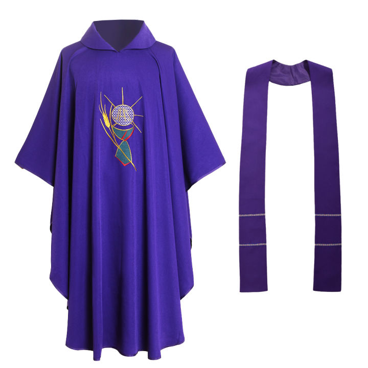 Catholic Church Priest Chasuble Embroidered Vestments Clergy Robe ...