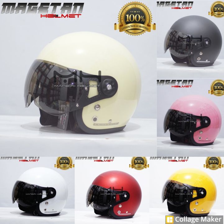 HELM BOGO DEWASA KACA PILOT | Lazada Indonesia