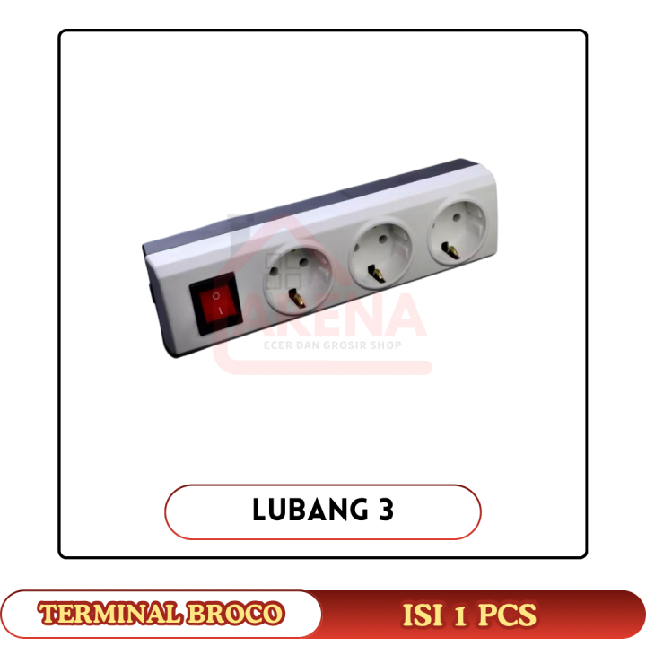 Broco Terminal Stop Kontak Socket Arde Broco Stopkontak Lubang 3 ...
