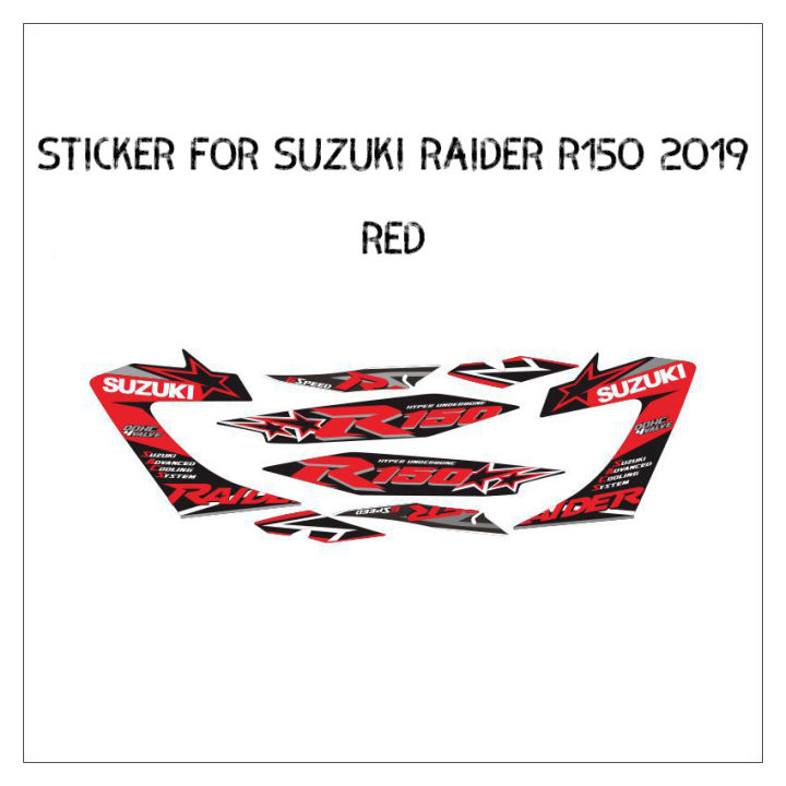 Full Set Motorcycle Body Sticker Decals For Suzuki Raider R150 | Lazada