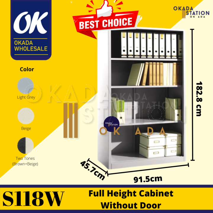 OKADA S118W Full Height Metal Cabinet (No Door) Loker Besi / Almari ...