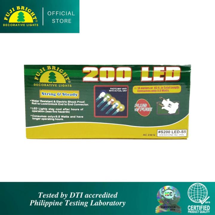 200 LED Fuji Bright Christmas Lights Steady / 10% Strobe with ICC & End ...