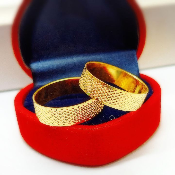 LAELA CINCIN BELAH ROTAN LASERCUT FULL TITIK PADU EMAS TULEN 916 GOLD ...