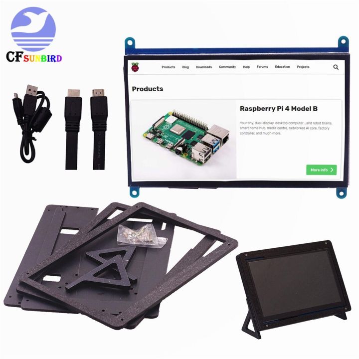7 Inch IPS Touch Screen for Raspberry Pi 4, 1024X600 Capacitive HDMI ...