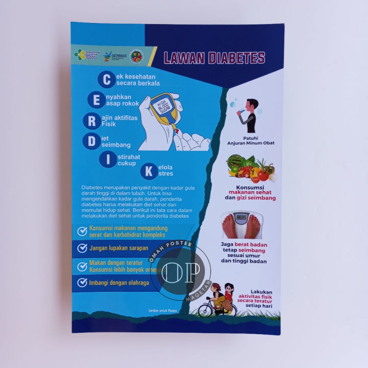Poster Kesehatan Lansia - Poster Lawan Diabetes - Langkah untuk ...