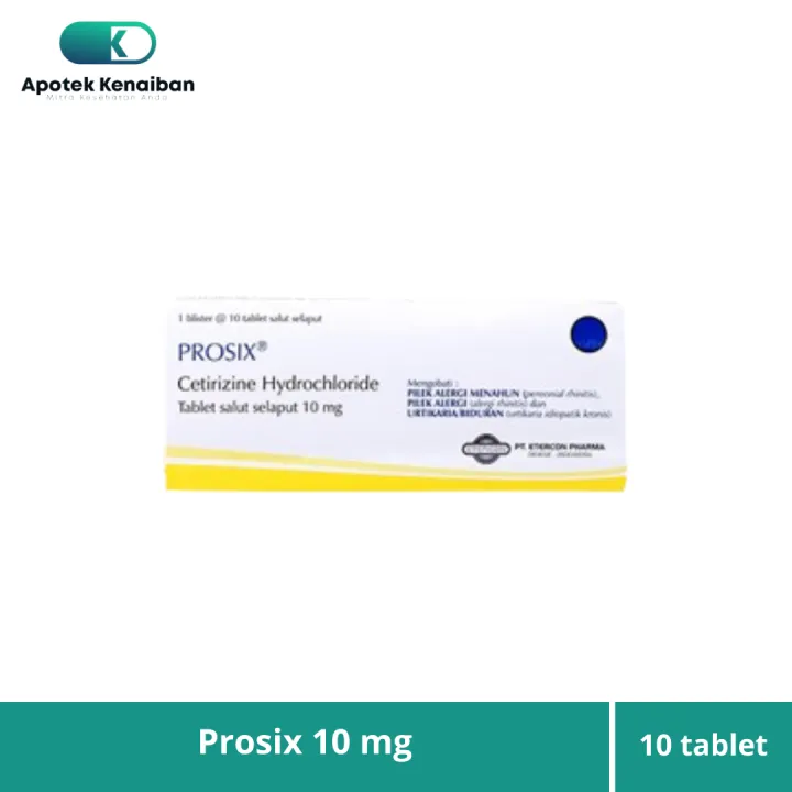 PROSIX 10 MG 1 BLISTER 10 TABLET / OBAT RHINITIS & GATAL ALERGI ...