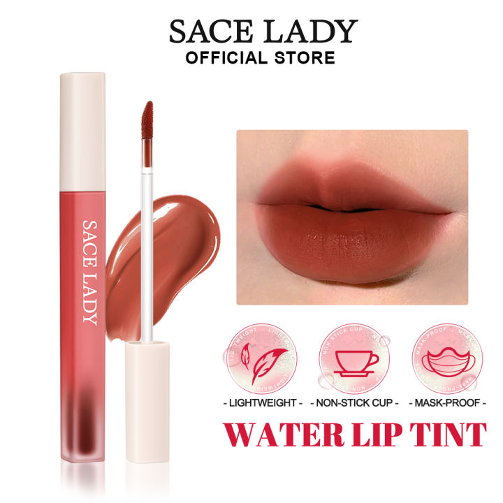 SACE LADY Water Tint Lip Long-lasting Waterproof Lipstick Pigment Lip ...
