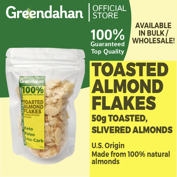 Greendahan Toasted Almond Flakes (Salted Garlic) 50g | Lazada PH