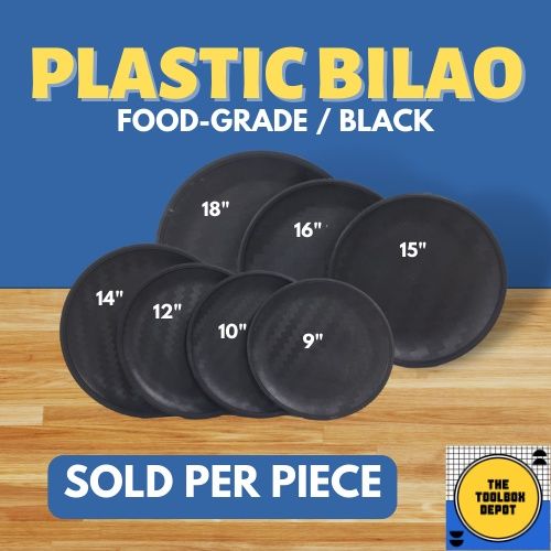 Reusable Plastic Bilao l Black 9 10 12 14 15 16 18 (7 SIZES AVAILABLE ...