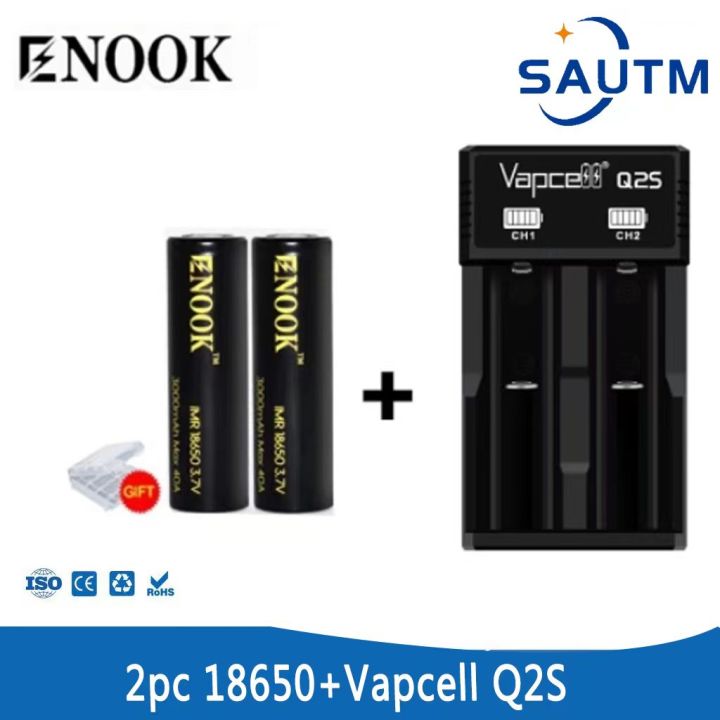 （Ready Stock）Enook Battery 18650 Lithium Rechargeable Battery 3.7v with ...