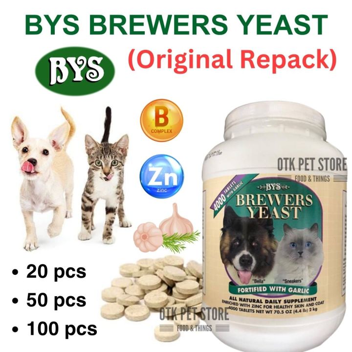 BYS Brewer Yeast Supplement (Dog & Cat) Original Repack - 20 Tablets/50 ...
