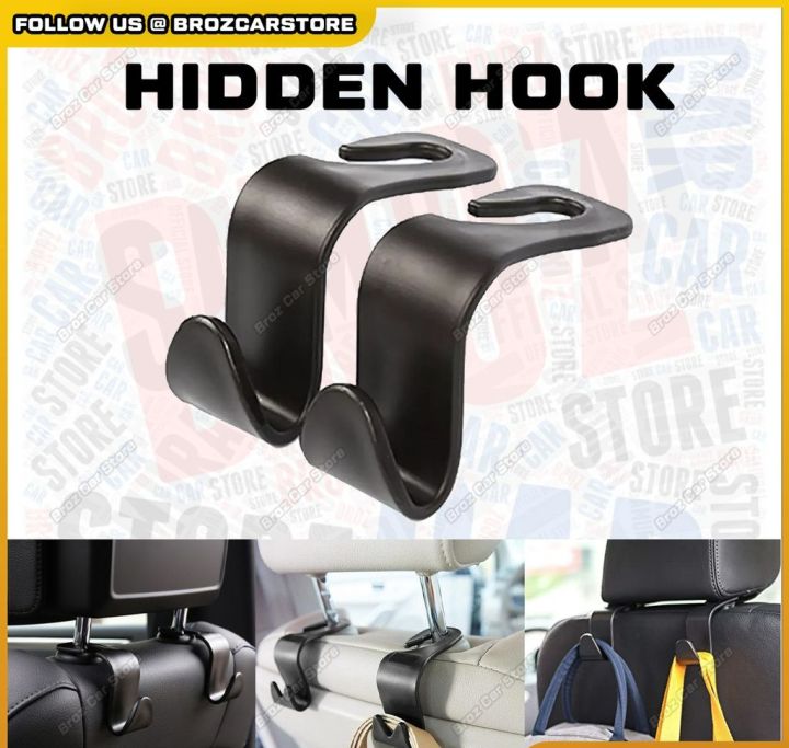 🪝 Strong Support Universal Car Interior Back Seat Hook Headrest Hook ...