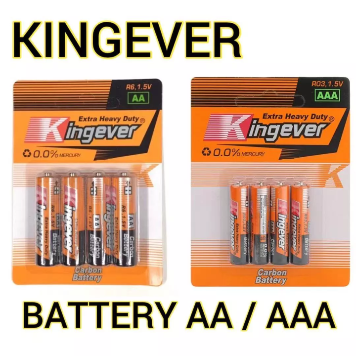 AUTHENTIC Kingever King Ever Extra Heavy Duty Battery Batteries AA ...