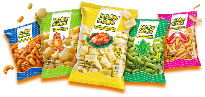 (pcs)45G / 50G MIAOW MIAOW SNACK PIZZA / GREEN PEA / POTATO / PRAWN ...