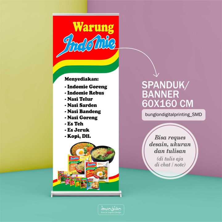 Spanduk Banner Warmindo, Warung Indomie | Lazada Indonesia