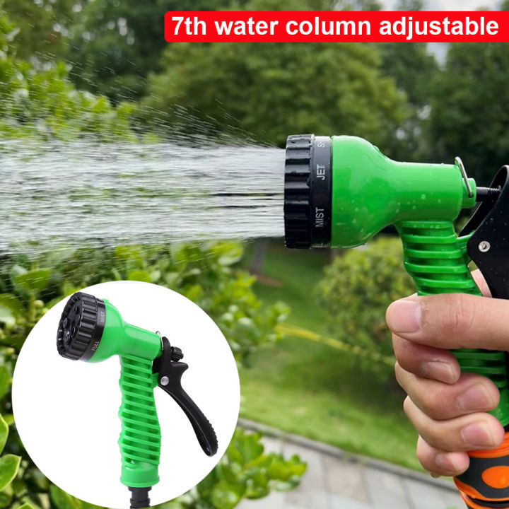 7-Speed Adjustable High Pressure Water Pipe Nozzle Functional Watering ...