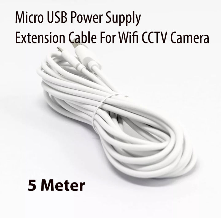 5 / 3 Meter Micro USB Power Supply Extension Cable For Wireless Wifi ...