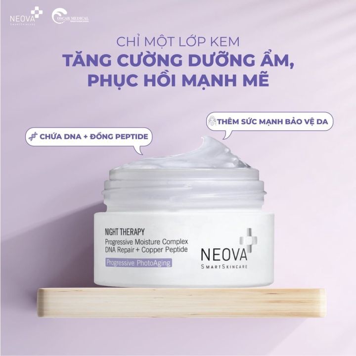 NEOVA NIGHT THERAPY Kem dưỡng ban đêm cấp ẩm, phục hồi DNA da tổn ...