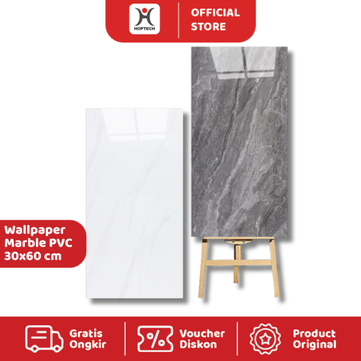 Wallpaper dinding VINYL Marble 30 x 60 cm 2mm / Lantai Vinyl Marbel ...