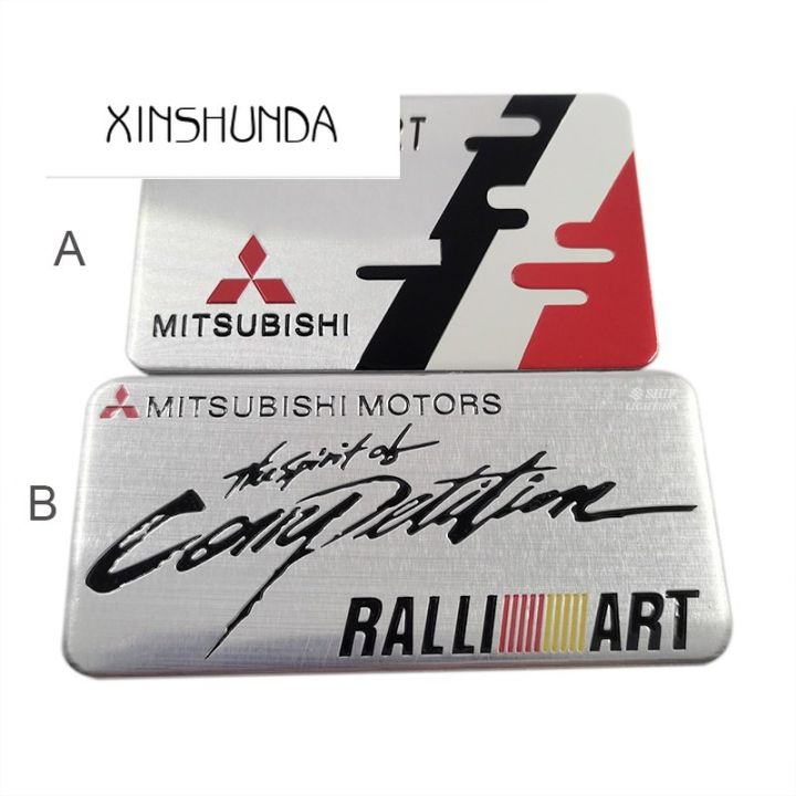 XSD 1 x Aluminum RALLIART Logo Car Auto Decorative Emblem Badge Sticker ...
