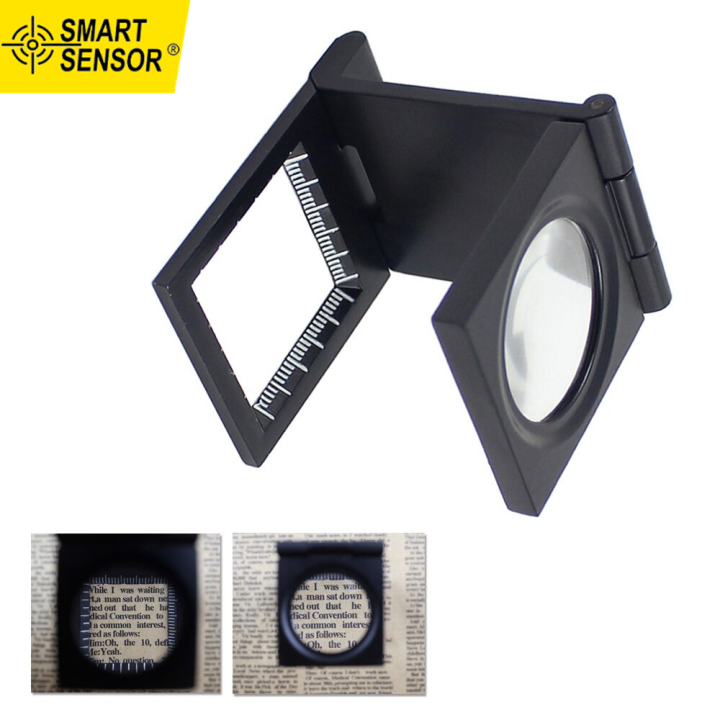 Smart Sensor 10X 28mm Mini Zinc Alloy Folding Magnifier with Scale for ...