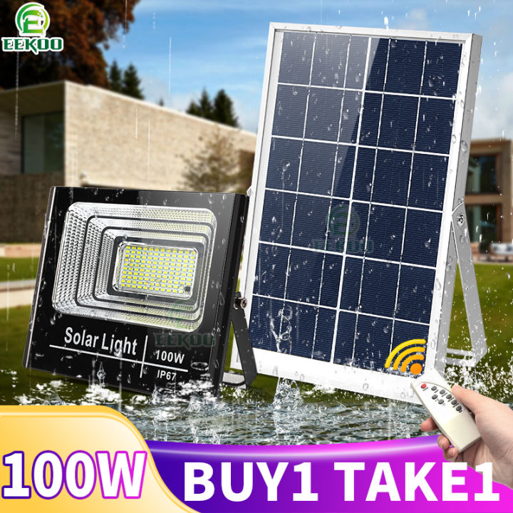 EEKOO Buy 1 Take 1 Solar Led Lights Outdoor Waterproof Promo Sale Flood Light With Panel Heavy ...