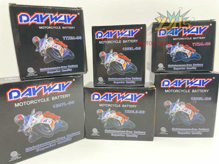 Motorcycle DayWay 100% Original Battery 3L 4L 5L/5A 6.5L 7L 9LBattery | Lazada PH