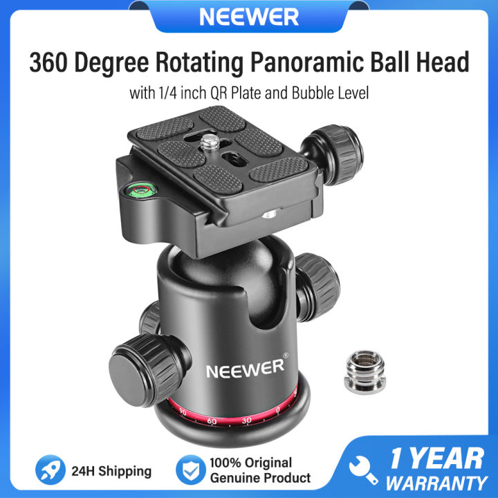 NEEWER Professional Ball Head for Tripod Monopod, Metal 360 Degree ...