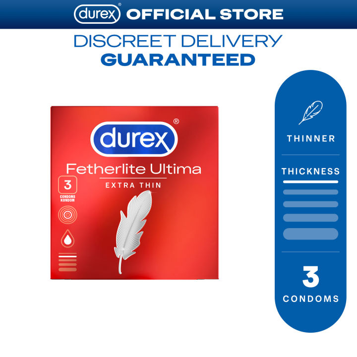 Durex Fetherlite Ultima Extra Thin Lubricated Condoms 3s | Lazada PH