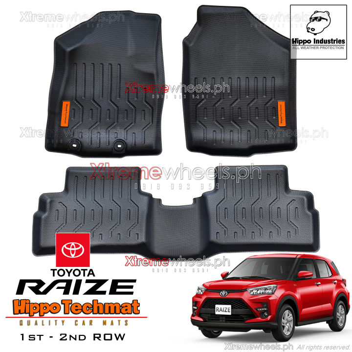 Toyota Raize 2022-2024 1st-2nd row Hippo Version 2 Deep Dish Matting ...