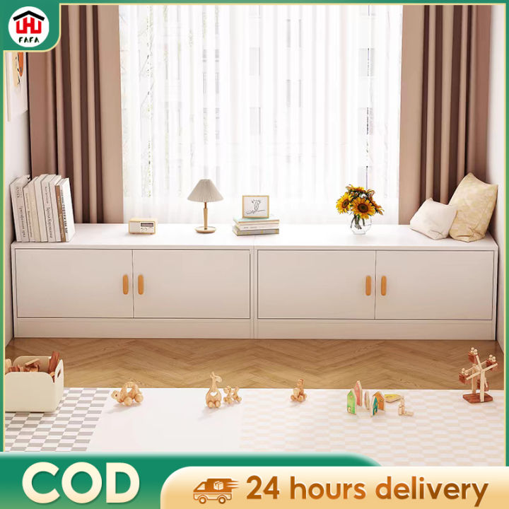 Nordic Household Bedroom Bay Window Storage Cabinet Wooden Balcony ...