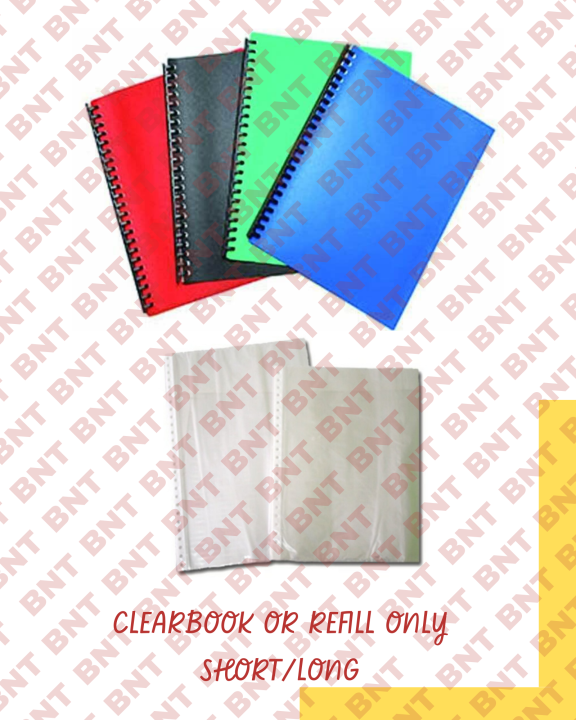 CLEAR BOOK CLEARBOOK REFILLABLE OR REFILL ONLY SHORT/LONG | Lazada PH