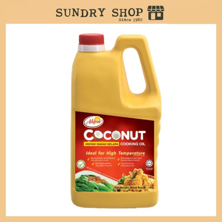 AKASA COCONUT COOKING OIL | MINYAK MASAK KELAPA | 椰油 1KG | Lazada
