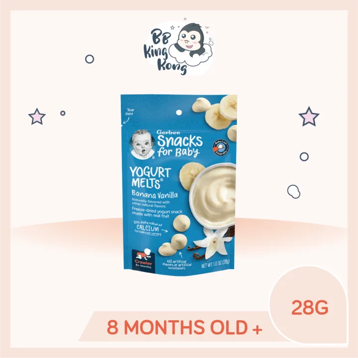 BB King Kong Gerber Yogurt Melts Banana Vanilla 28g Pouch Baby food 8 ...