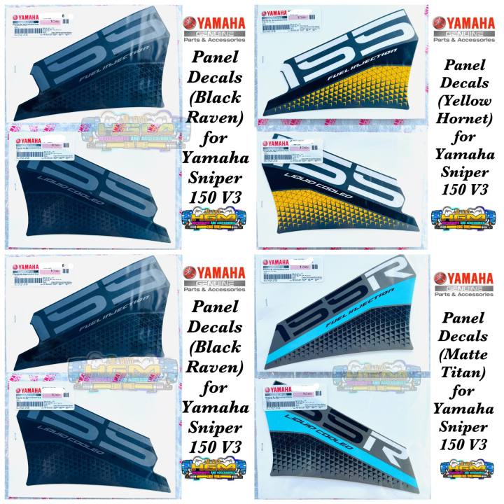 GENUINE DECALS FOR PANEL 1 & 2 FOR YAMAHA SNIPER 155 V3 VVA | Lazada PH