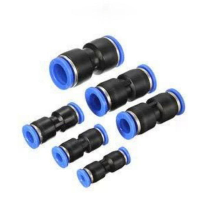 MPU 10 Fitting Pneumatic lurus selang ukuran 10mm x 10mm PU 10 | Lazada ...