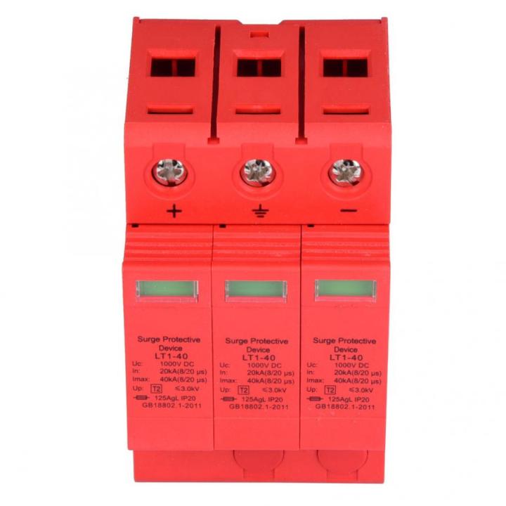 【Be worth】 Surge Protective Device Spd 3p 3.0kv 20ka/40ka Din Rail Dc ...