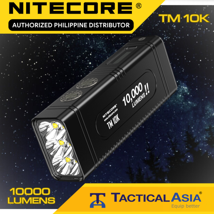 Nitecore TM10K Tiny Monster 10000 Lumens Burst Rechargeable Flashlight ...