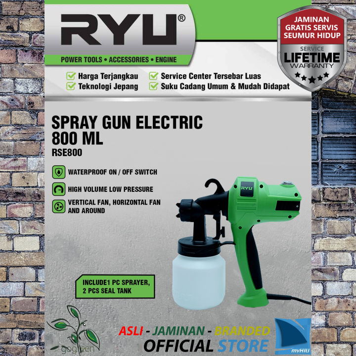 Cat Semprot Listrik 450 Watt Tabung 800 ml - Spray Gun Electric RYU ...