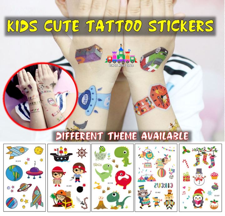 Sticker Tatu DIY Kanak-Kanak Kids DIY Tattoo Sticker Cute Design ...