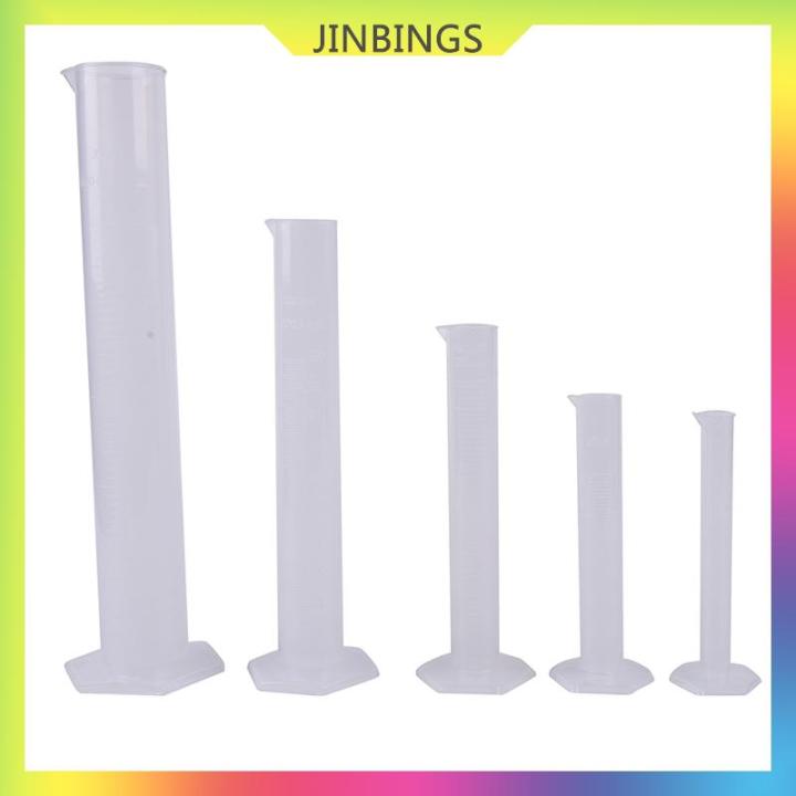 JINBINGS 10/25/50/100/250ml Plastic measure cylinder Laboratory Test ...