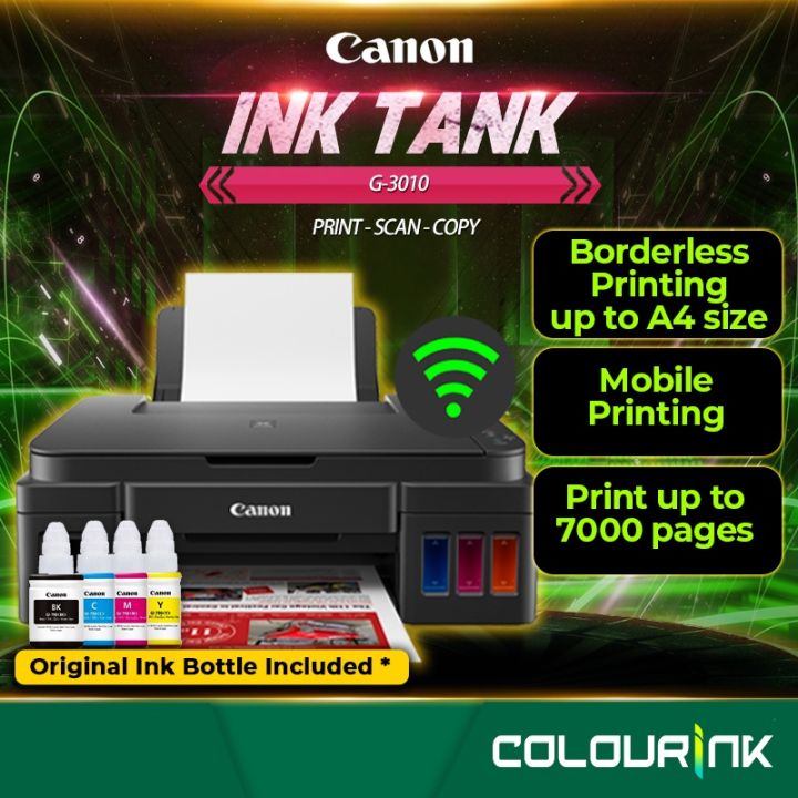 Canon Pixma G2010 A4 Ink Tank Printer Wifi Original Ink Bottle similar ...